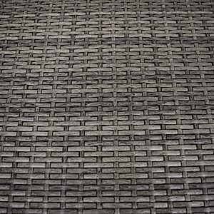 Oakland Living Grey Indoor and Outdoor Balcony Patio Deck Porch Pool 113 Gallon Wicker Storage Box Trunk Bin with Metal Frame