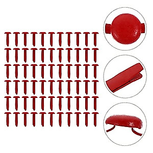 ARTIBETTER 200pcs Mini Brads Iron Metal Brad Paper Fastener for Scrapbooking Craft DIY Paper Red
