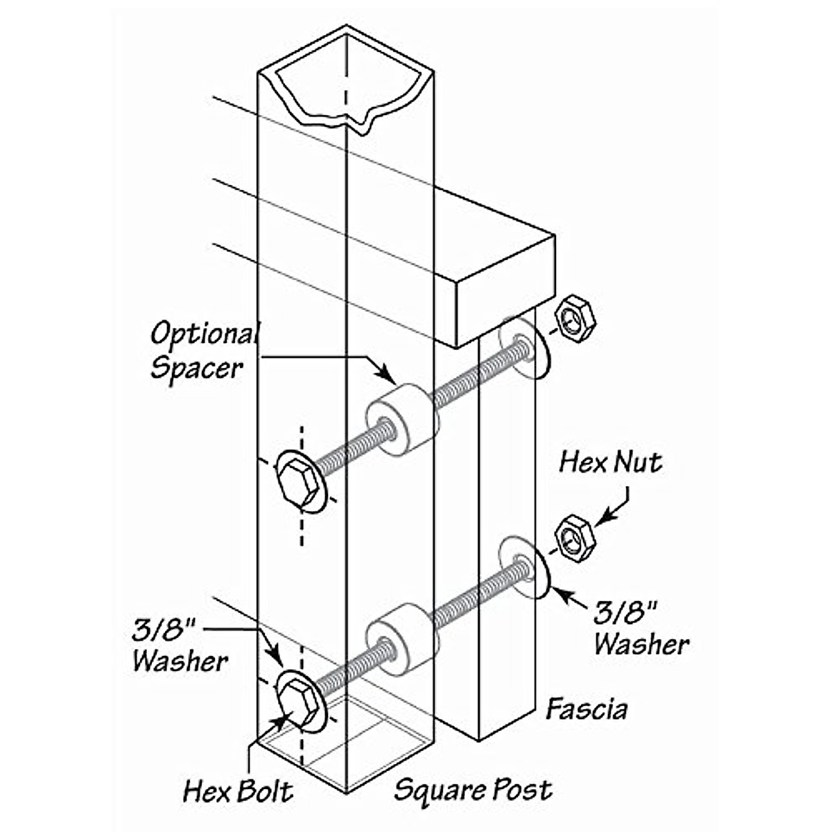 Stainless Steel 3/8-16 X 7 Hex Bolt, Partial Thread, Plain Finish/No Coat/Not Galvanized, A2 18-8, Meets ASME & ASTM Standards (Qty of 10)
