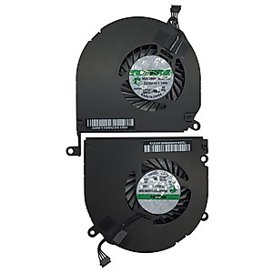 Left and Right Side CPU Cooling Fan Assembly for Apple MacBook Pro 15" A1286 (2008, 2009, 2010, 2011, 2012)