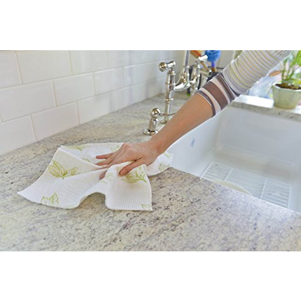 Full Circle Clean Again Super Absorbent Cleaning Cloths, Tree Buds, 2 Pack