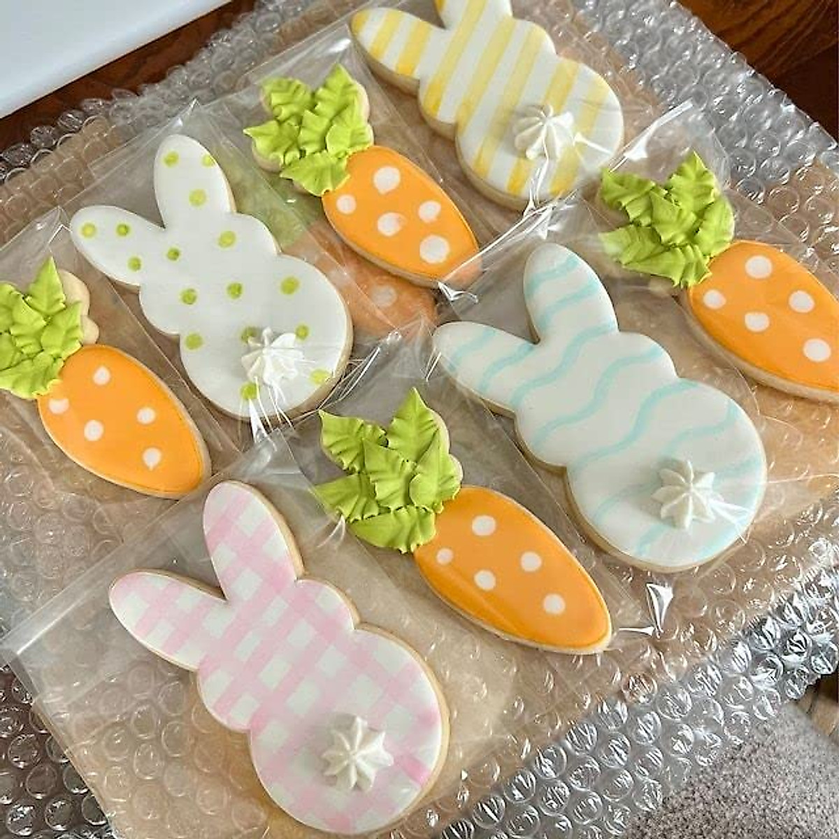 Easter Cookie Cutters, 3 Pieces Carrot Egg Bunny Rabbite Shapes Cookie Cutters Stain Steel Sets Holiday Themed Party Supplies