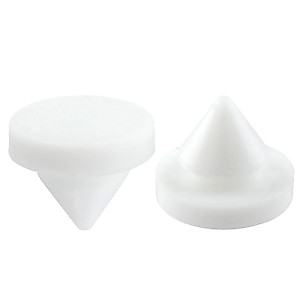 HARSKIYER 60pcs 1/2'' Rubber Door Silencer, White Metal Door Silencer Hinge Outlet Door Silencer Metal Door Stop Silencers for Metal Door Metal Frame