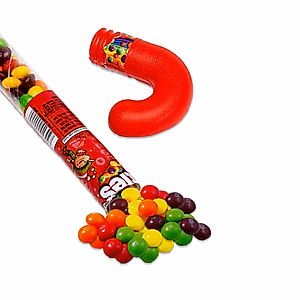 Mini Chocolates Candy Cane Tube- 3 Pack, Christmas Candy Canes Filled With Candy, Candy Canes with Chocolate