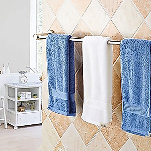 -Shelf Balcony Bathroom Towel Rail,Towel Rack Punch-Free Towel Bar, Towel Rail, Bathroom Towel Bar, Bathroom Accessories, Single Rod, Stainless Steel, Multiple/100Cm