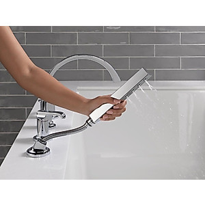 Delta Faucet Tetra Chrome Roman Tub Faucet, Chrome Tub Faucet, Roman Bathtub Faucet, Delta Roman Tub Faucet Chrome, Tub Filler, Lumicoat Chrome T4788-PR-LHP (Valve and Handles Not Included)