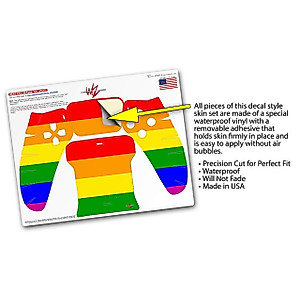 WraptorSkinz Skin Wrap compatible with Sony PS5 DualSense Controller Rainbow Stripes (CONTROLLER NOT INCLUDED)