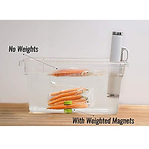KORE Sous Vide Weighted Magnets | Stainless Steel & Food Grade Silicone | Keep Food Bags Fully Submerged & Prevent Floating Bags | Heavier & Better than Clips, Racks and Other Sous Vide Accessories (Apple Green - 2 pack)