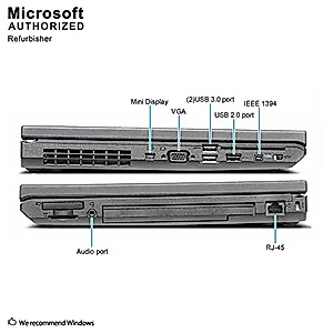 Lenovo T530 15.6 Inch Business Laptop NoteBook Intel Quad Core i5-3320M 8GB Ram 500GB Hard Drive WIFI Windows 10 Pro (Renewed)