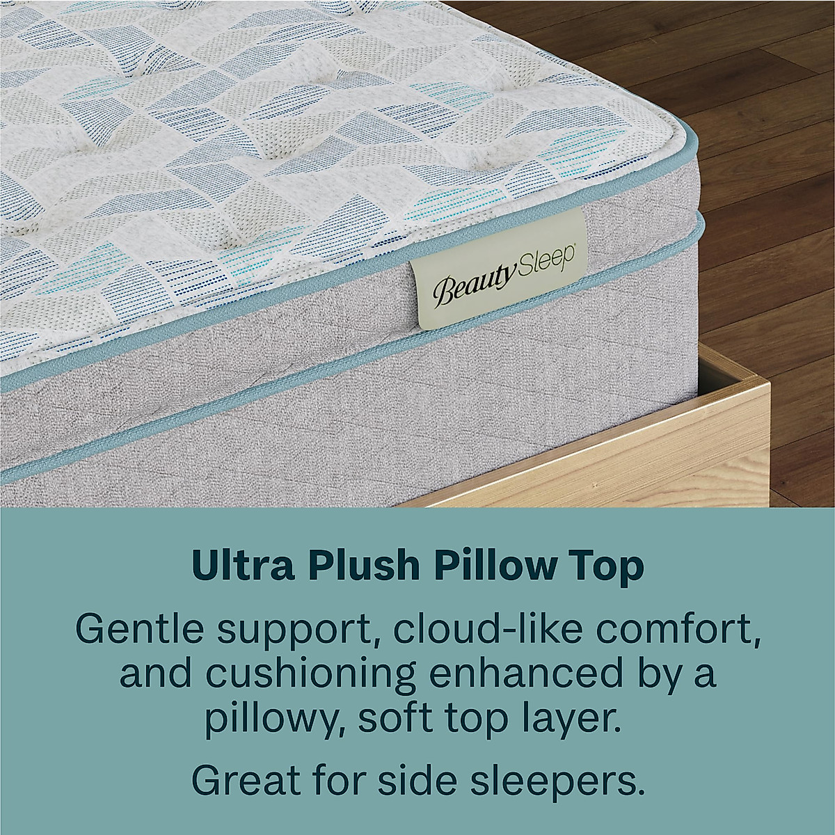 Beauty Sleep DreamRest Ultra Plush Pillow Top 14.25" Cal King Mattress, Pocketed Coils, Cooling, Breathable, and Pressure Relieving - 100 Night Trial, CertiPUR-US Certified and 10 Year Limited Warranty