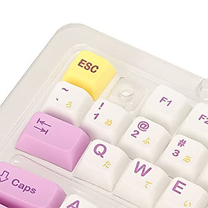 130 Keys Keycap, XDA Heat Sublimation Clear Handwriting PBT Keycap Set for 84 87 96 98 100 104 108 Keys Mechanical Keyboard Switch US Layout Mechanical Gaming Keyboard