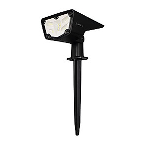 Luma Solar Outdoor Lights 2 Pack | Weatherproof Landscape Lighting with 22 LED Outdoor Lights for Patio, Yard | Garden & Wall Mount | 3 Modes Cool, Warm, Both + Rechargeable All-Night Battery