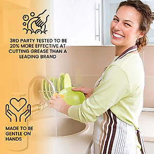 Elcove Foaming Dish Soap Refill Eco Friendly (Set of 5), Concentrated Powder Refills Make 60 oz of Non Toxic Dish Soap, Plastic Free, Septic Safe, Sustainable Products