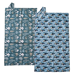 Baby Diaper Changing Pad Wipeable Portable Changing Pad, Foldable Travel Changing Mat for Baby, Newborns Toddlers Shower Gifts 2Pack（Star, 16"x27.6")