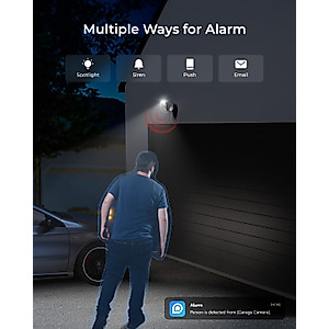 REOLINK Outdoor Security Camera with Spotlight, Lumus 1080P HD Plug-in WiFi Camera for Home Security System, PIR Motion Detection, Two-Way Talk and Siren Alarm, Waterproof, Micro SD Card Storage