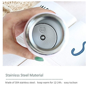 leomoste Unicorn Pattern Water Bottle Stainless Steel Mug Vacuum Insulated Mug for Women Kids Girls,17 Ounce