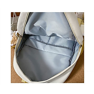 KOWVOWZ Girls Boys Aesthetic Backpack Back to School Student Schoolbag Teenager with Kawaii Pin and Cute Accessories (Blue)