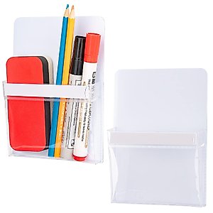 CHUNNIAO Magnetic Pencil Holders,Whiteboard Accessory Strong Magnets,Storage Pen Pocket for Your Fridge, School Locker, Office cabinets