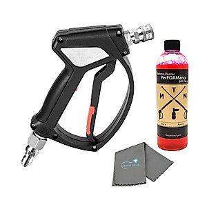 MTM Hydro SGS28 Spray Gun with Stainless QC Fittings Bundle with MTM Foam Soap and Cloth