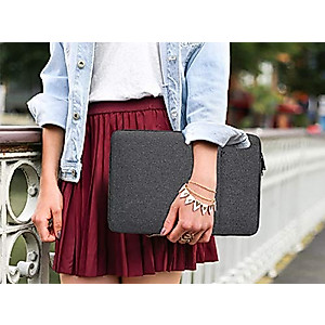 15.6 Inch Laptop Sleeve Case for Acer Nitro 5/ Aspire 5/Chromebook 15, Dell Inspiron 15 3000 5000 7000, Lenovo Ideapad 3/ Thinkpad/Flex 5, ASUS VivoBook/HP Pavilion/Envy 15.6 Bag, Space Grey