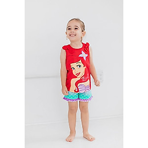 Disney Princess Ariel Toddler Girls Tank Top French Terry Shorts Set 5T