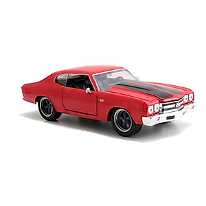 Jada Toys & Furious Dom's Chevy Chevelle SS Die-cast Car, Toys for Kids and Adults Fast & Furious Movie 1- 1:24 Diecast - '70 Chevy Chevelle SS Red