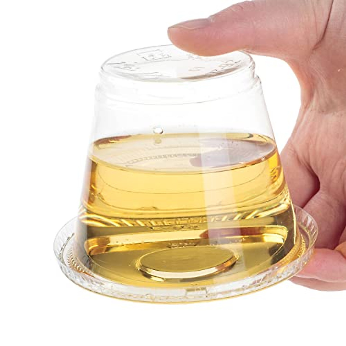 Golden Apple Cup series, 9oz Clear Plastic cups with Flat lids no hole 30sets