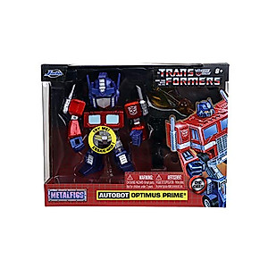 Jada Toys "Transformers G1 Optimus Prime Light-Up 4"" Die-cast Metal Collectible Figure, Toys for Kids and Adults
