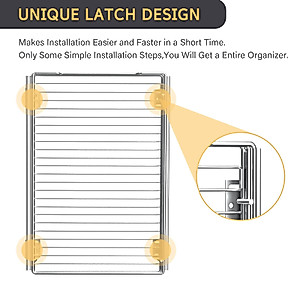 AHNR Pull Out Cabinet Organizer, Heavy Duty Cabinet Pull Out Shelves, Slide Out Cabinet Organizer Storage for Home, Pull Out Drawers for Kitchen Cabinets,12.4" W x 16.5" D