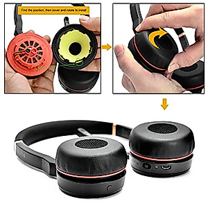 Evolve 75 Ear Pads - defean Replacement Ear Cushion Compatible with Jabra Evolve 75 75+ 75 UC / 75 MS Headphone/Earpads Contain Plastic Clips,(Ear Pads not fit Jabra Evolve2 75 PC Wireless Headset)