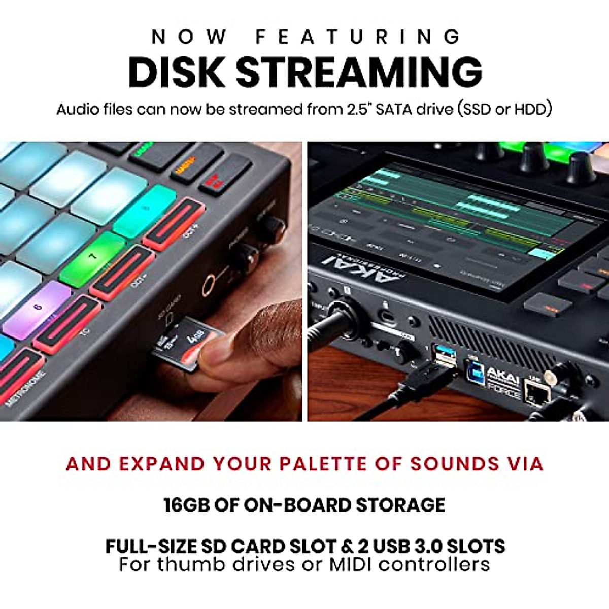 AKAI Professional FORCE – Standalone Music Production, MIDI Sequencer and DJ System with Synth Engines, MPC Sampling and Ableton Style Clip Launching
