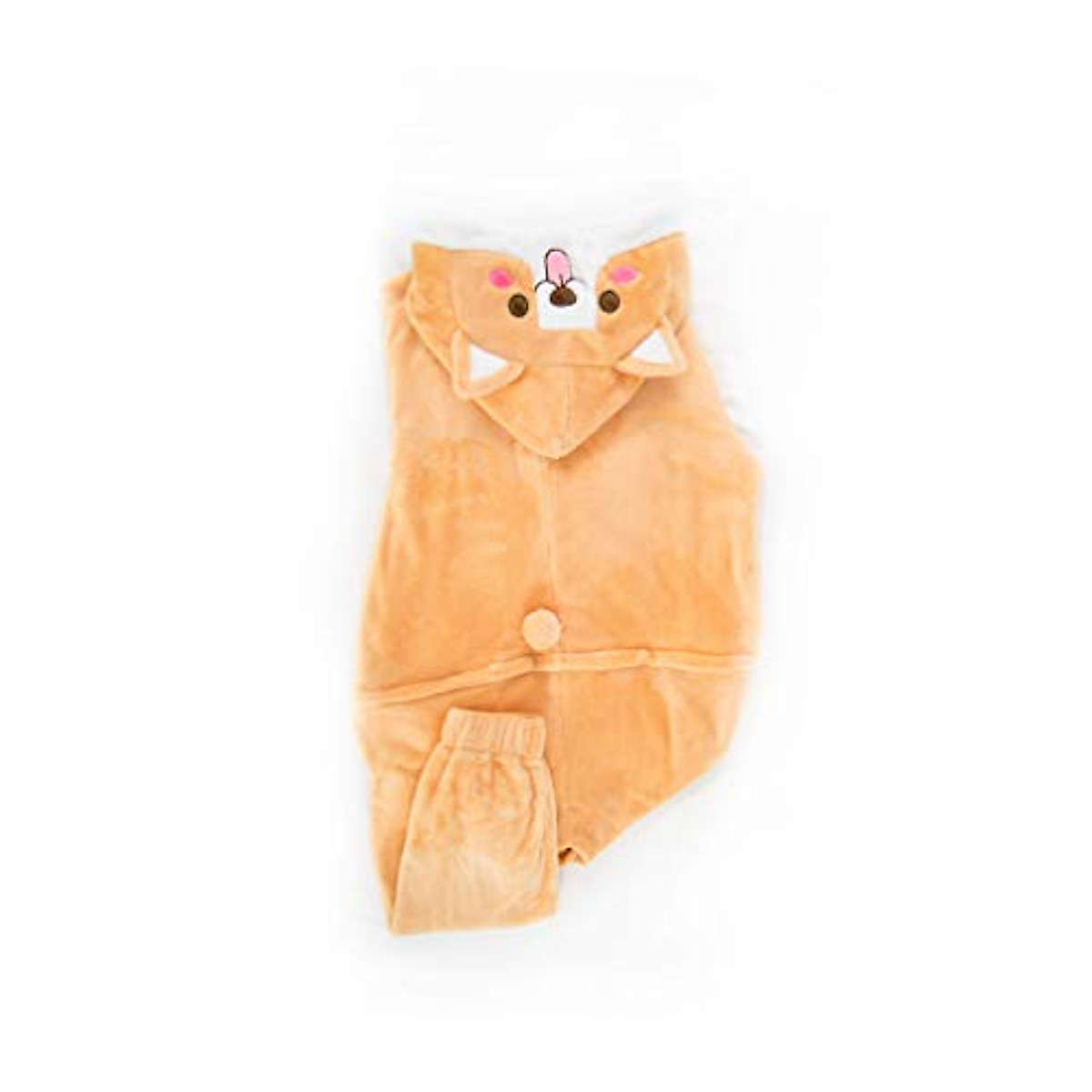 Nayothecorgi Super Soft Corgi Flannel Pajamas – One Piece Pajamas – Corgi Costume Cotton Onesies – Large Dog Onesie –Unisex Onesies Adults - Comfortable & Stylish Corgi Gifts For Dog Lover Orange