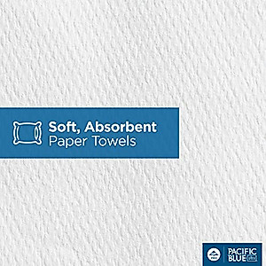 Georgia-Pacific 26490 Blue Ultra 8" High-Capacity Recycled Paper Towel Roll, White, Pack of 1150