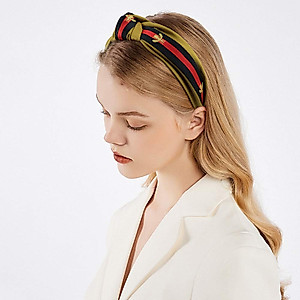 NODG 4 Pieces Knotted Turban Headbands for Women Wide Boho Diademas Para Mujer Womens Headbands Women Hair Knot Gift