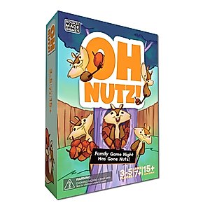 Rookie Mage Games Oh Nutz! - Fast-Paced Family Card Game - Family Game Night Has Gone Nutz! - Easy to Learn, Fun for Adults and Kids - Ideal for 3-5 Players Ages 7 and Up