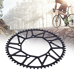 130 BCD Chainring, Aluminium Alloy Bicycle Narrow Wide Chainring Bike Chain Wheel Crank Plates Chainwheel 50T 52T 54T 56T 58T Accessories Repair Spare Parts Single Disc Sprocket for Road Mountain Bike