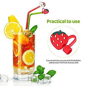 8 Pieces Straw Covers Cap, Silicone Straw Covers, Straw Covers Cloud, Straw Covers Cap For Stanley Cup, Patterned Straw Cover, Stanley Straw Cover, (6-8 mm / 0.24-0.32 inch)