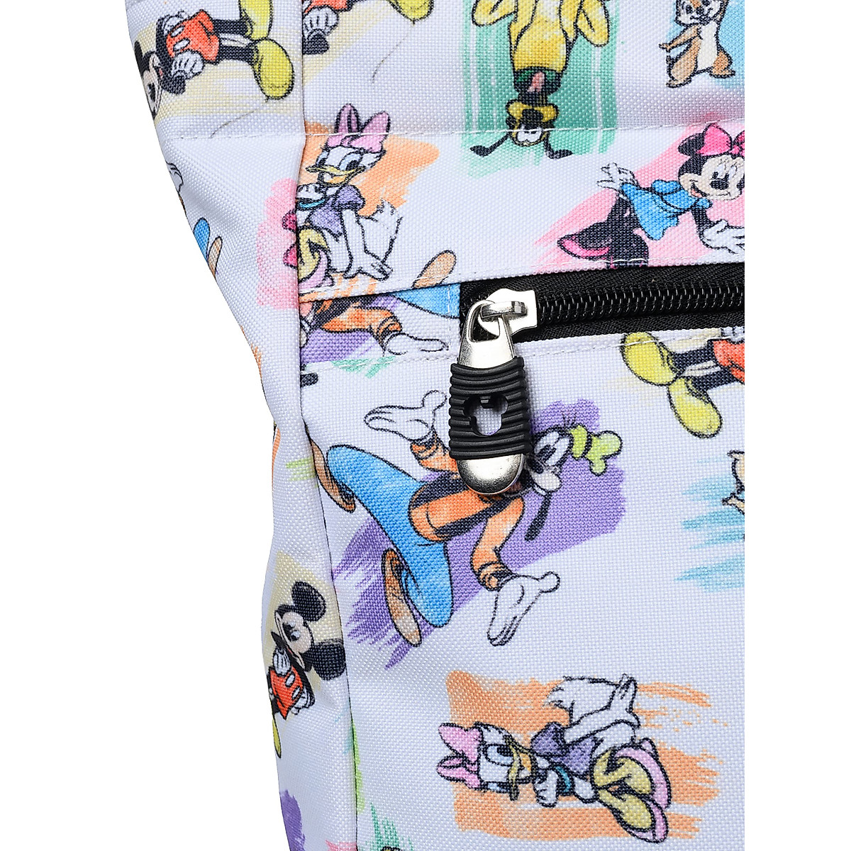 Disney Zipper Tote Travel Bag Mickey Minnie Donald Daisy Goofy Pluto Print