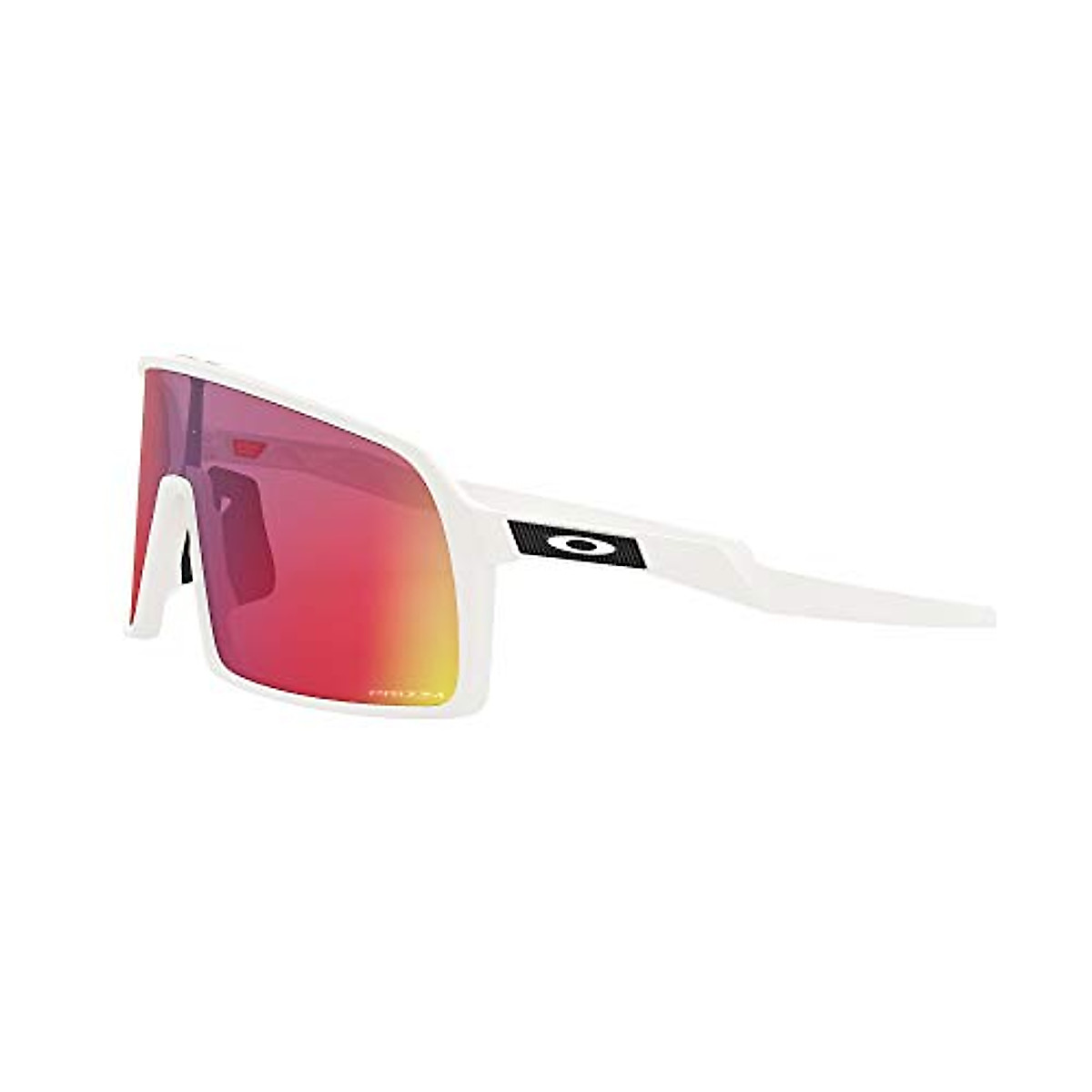 Oakley Men's OO9406A Sutro Low Bridge Fit Rectangular Sunglasses, Matte White/Prizm Road, 37 mm