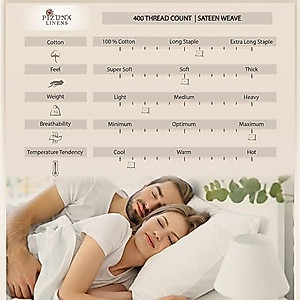 Pizuna Pure 100% Cotton Pillow Cases Queen Size Set of 2 Ginger Brown, Luxurious 400 Thread Count Long Staple Cotton Sateen with Stylish 4" Hem (Combed Ginger Brown Cotton Pillow Cases Queen)