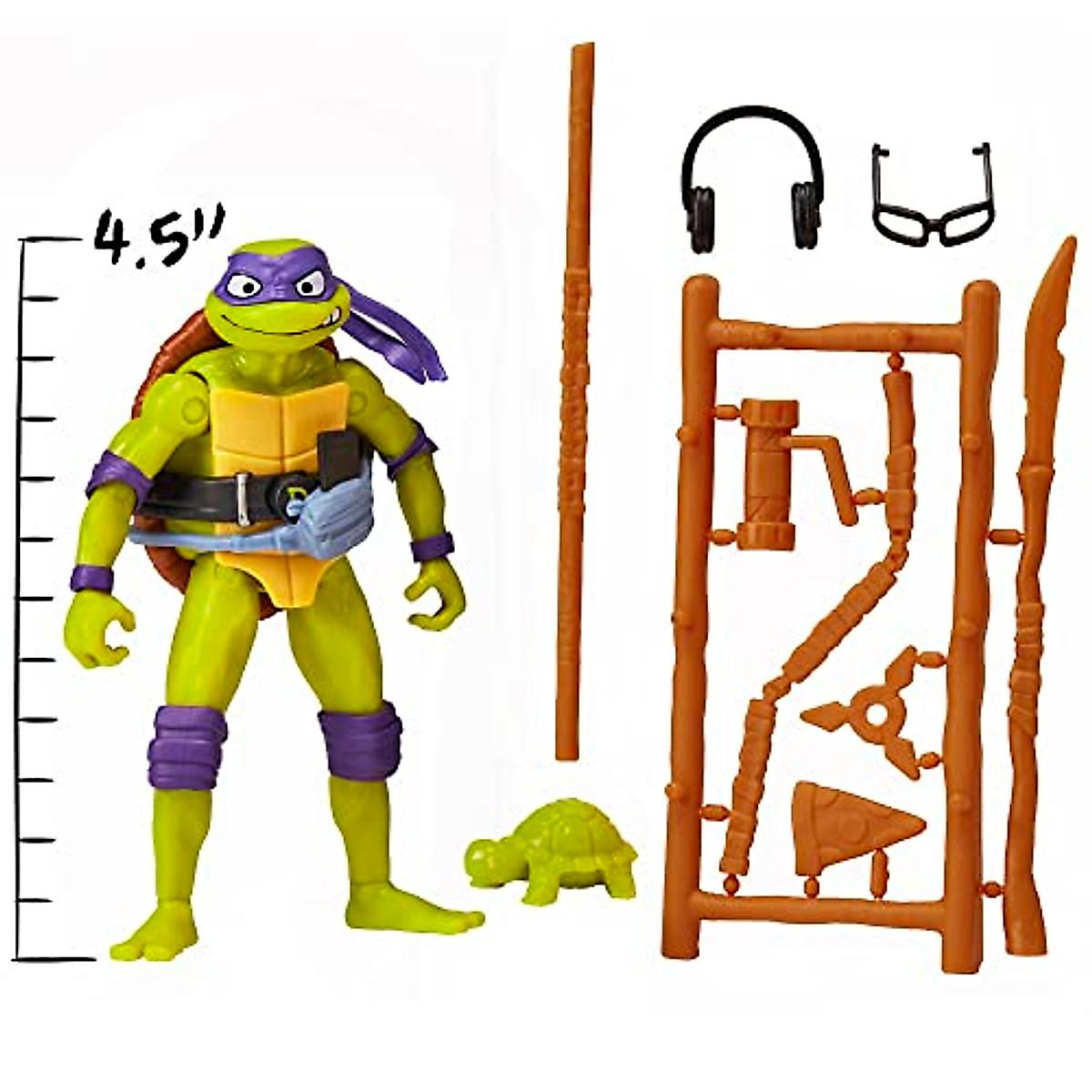 Teenage Mutant Ninja Turtles: Mutant Mayhem 4.5” Donatello Basic Action Figure by Playmates Toys