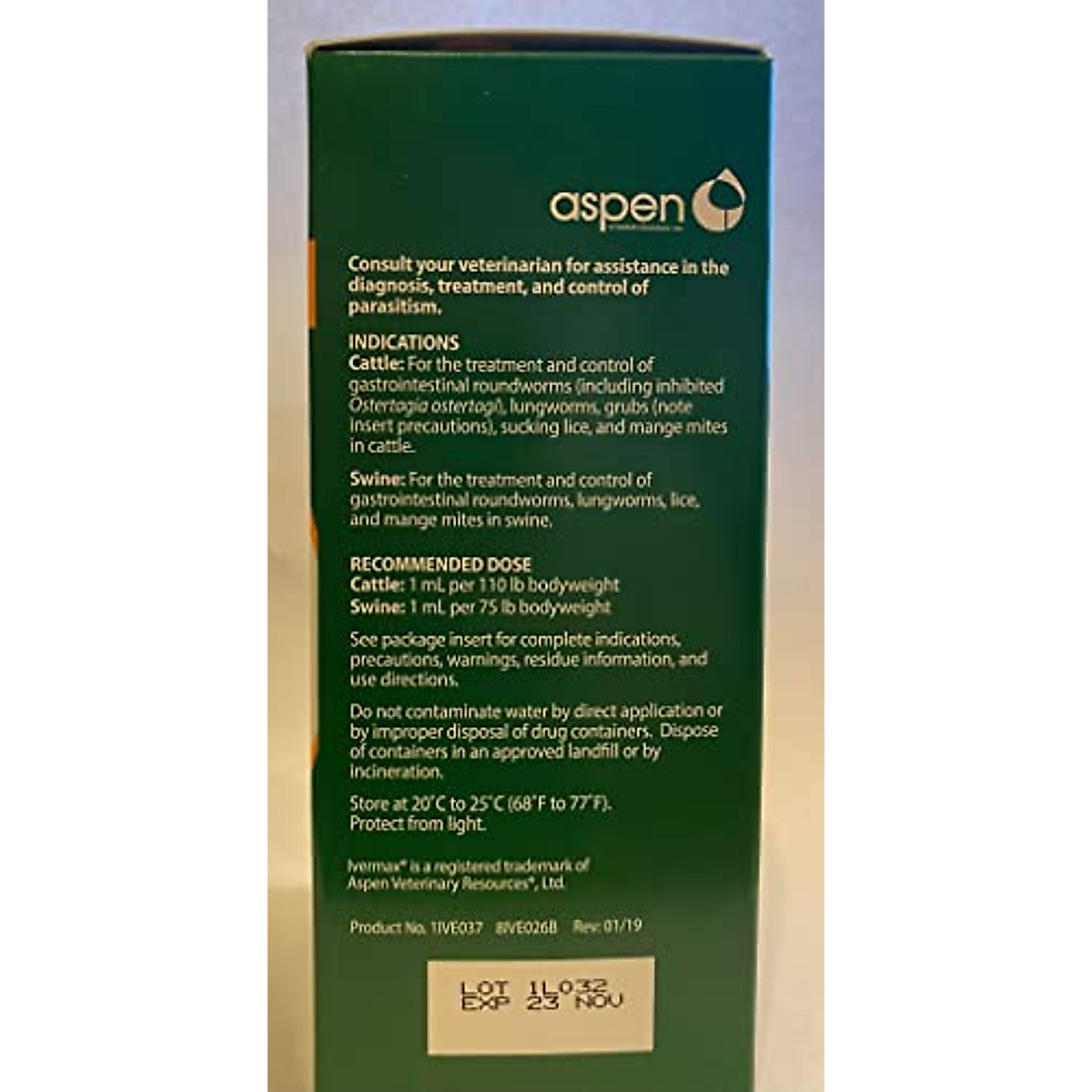 Aspen Ivermax 1% Sterile Solution 250mL