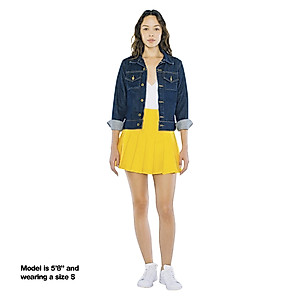 American Apparel Women's Gabardine Tennis Skirt, Gold, X-Large