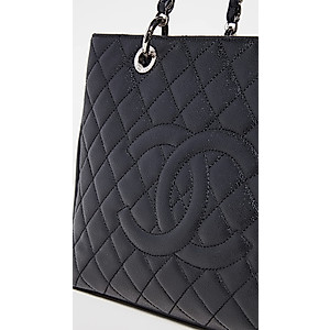 CHANEL Women's Pre-Loved Grand Shopping Tote, Caviar, Black, One Size