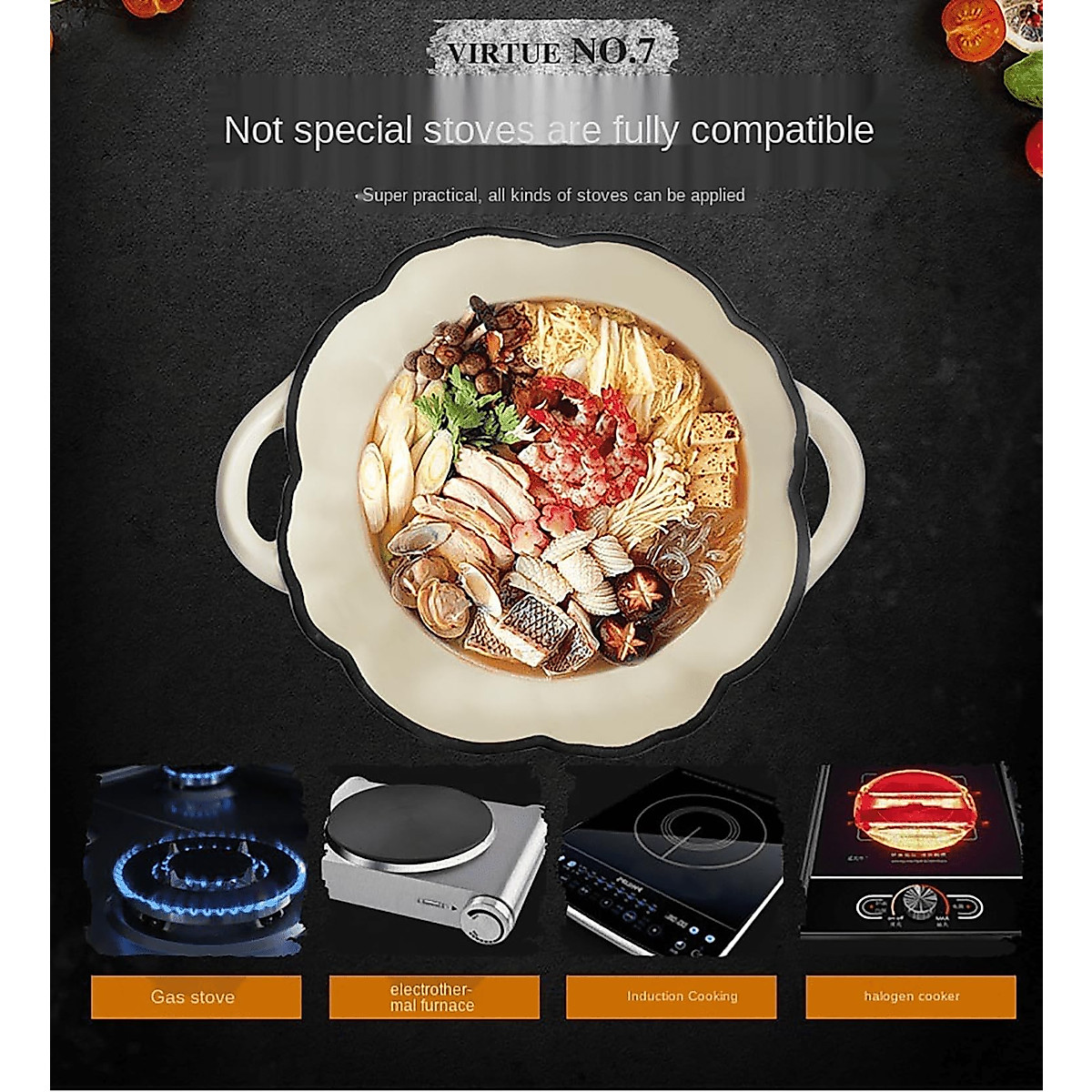 Pumpkin Cast Iron Enamel Stew,Pumpkin Cast Iron Dutch Oven,3.7l Pumpkin Pot Casserole with Lid and Handles,Non-Stick Stew Pot Soup Pot Halloween Cooking Pot for Soup Porridge Stew Gift,Orange