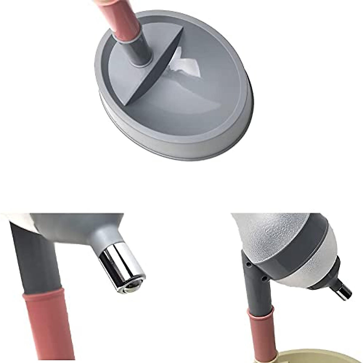 DELIFUR Pet Standing Water Dispenser Adjustable Cat Dog Drinking Water Dispenser Bowl with Detachable Pole Automatically Feeding Water (Grey)