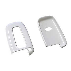 iJDMTOY (1) Exact Fit Gloss Metallic Pearl White Smart Remote Key Fob Shell Compatible With Hyundai Veloster Sonata Elantra Genesis Kia Optima Forte (double check the year/fitment in description)