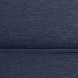 Classic Accessories Montlake Water-Resistant 21 x 19 x 5 Inch Rectangle Outdoor Seat Cushion, Patio Furniture Chair Cushion, Heather Indigo Blue, Outdoor Cushion Cover