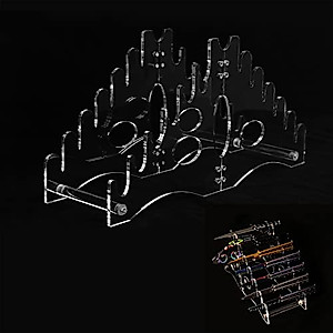 Knife rack Knife display stand Knife display case Collectible Knife collection display stand Plexiglas desktop knife Pocket knife organizer & display hut Home decoration (transparent)
