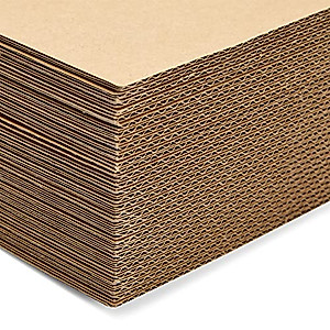 200 Pack 5x7 Corrugated Cardboard Sheets for Mailers, Flat Packaging Inserts for Shipping, Mailing, Crafts, 2mm Thick